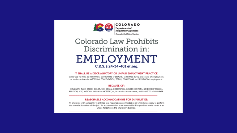 Anti Discrimination Notices Colorado Civil Rights Division